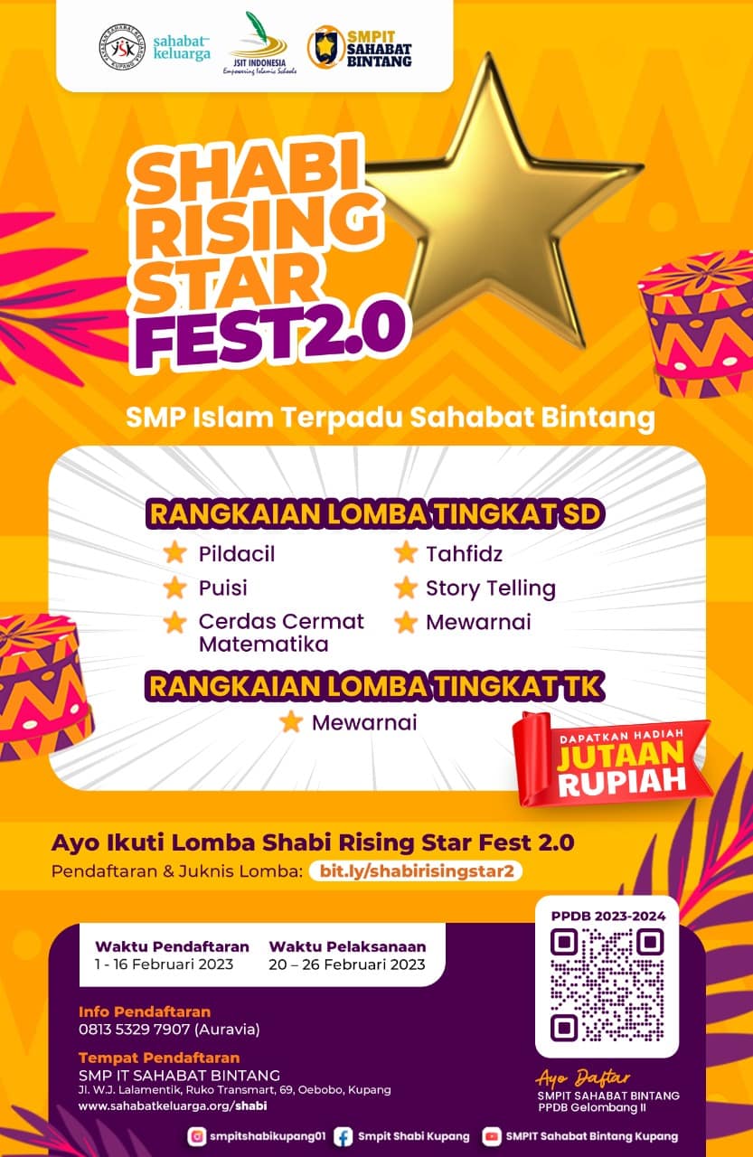 Pendaftaran Lomba Shabi Rising Star 2.0 – Yayasan Sahabat Keluarga